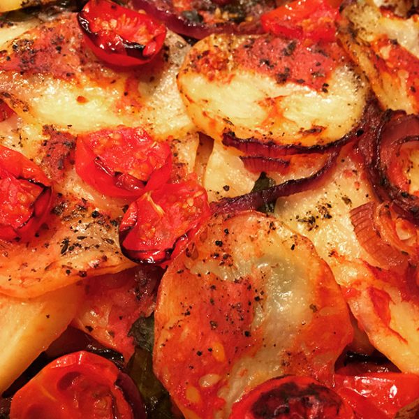 Italian potatoes with triple tomatoes – The Gourmet Gays
